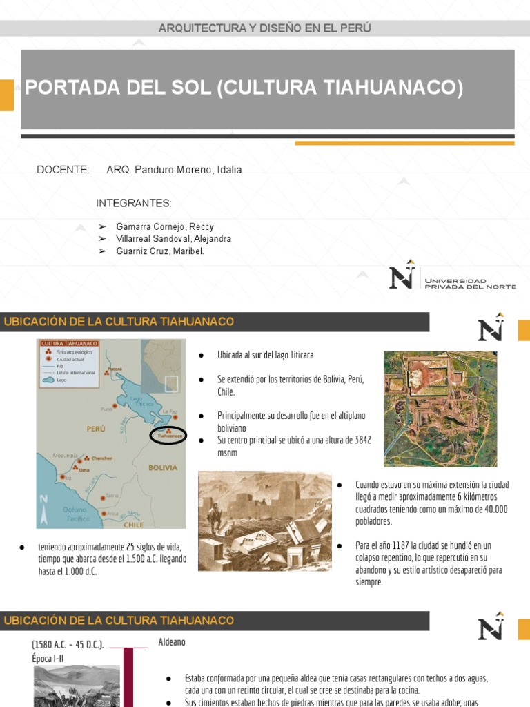 La Portada del Sol en Tiahuanaco | PDF | Arte