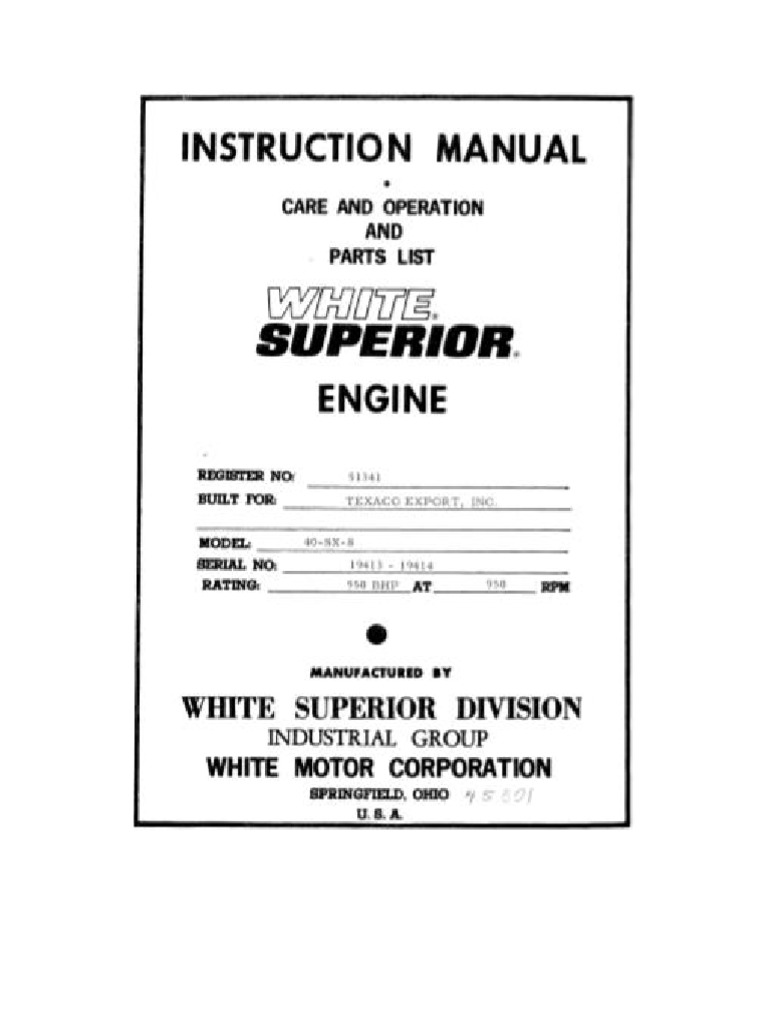 Motor White Superior 40-Sx-8 | PDF | Pistón | Máquinas