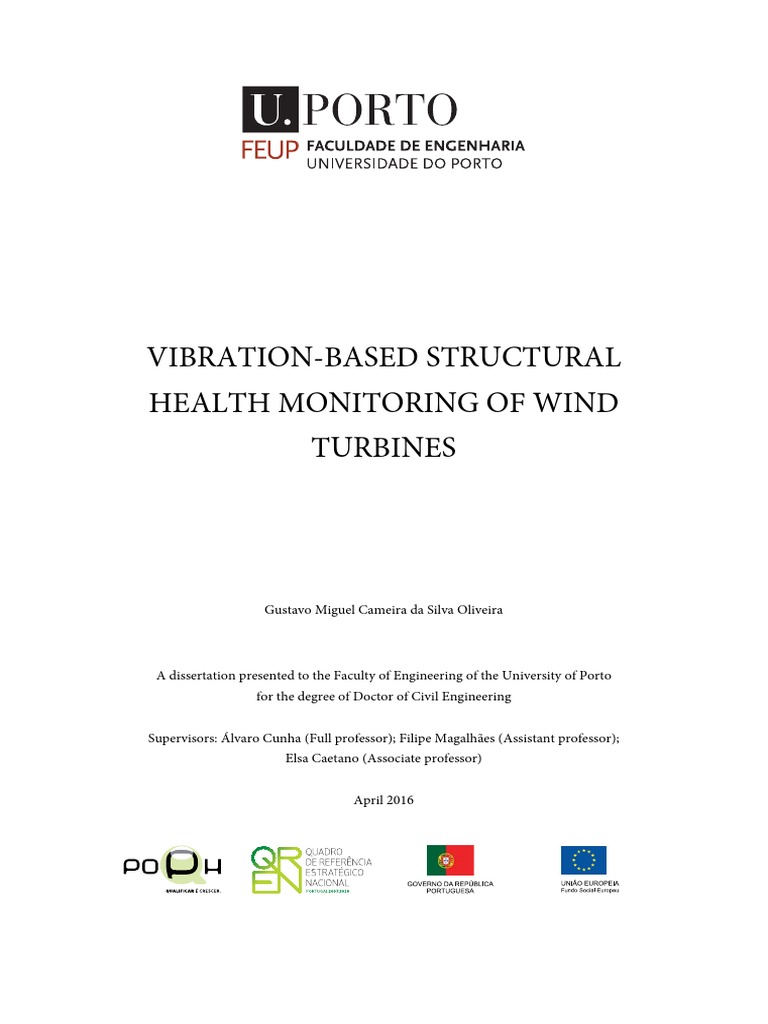Vibration Based Structural Health Monitoring Of Wind Turbines Gustavo Pdf Wind Power