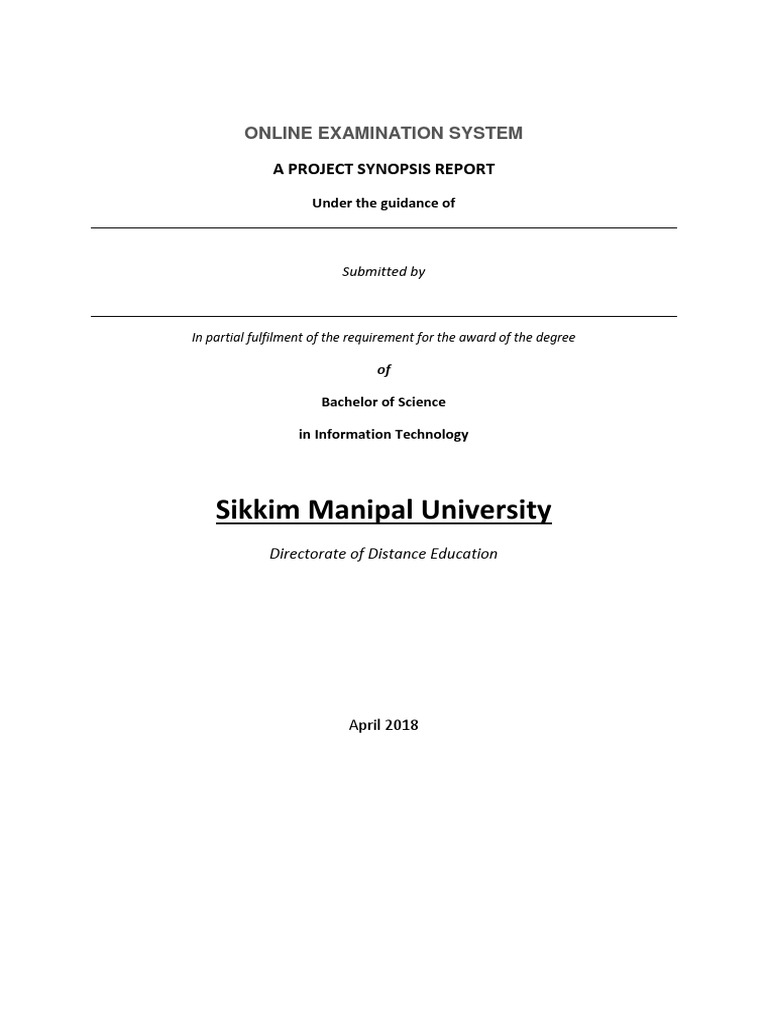 Sikkim Manipal University: Online Examination System | PDF | Java Server Pages | Java Servlet