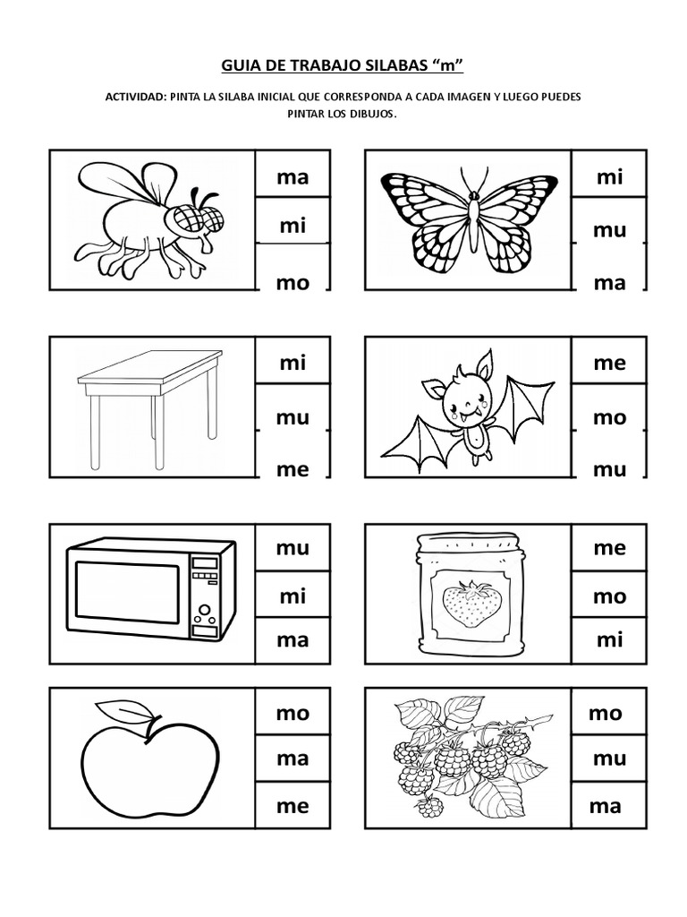 Guia Silabas M | PDF