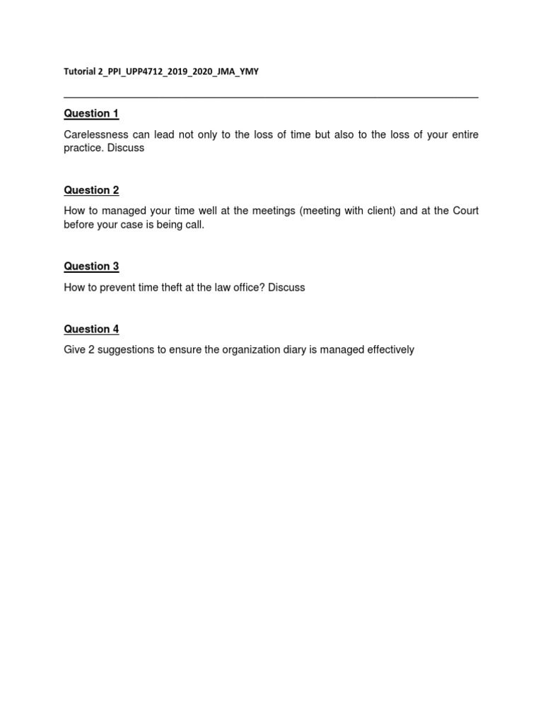 Tutorial 2 | PDF | Career & Growth | Business