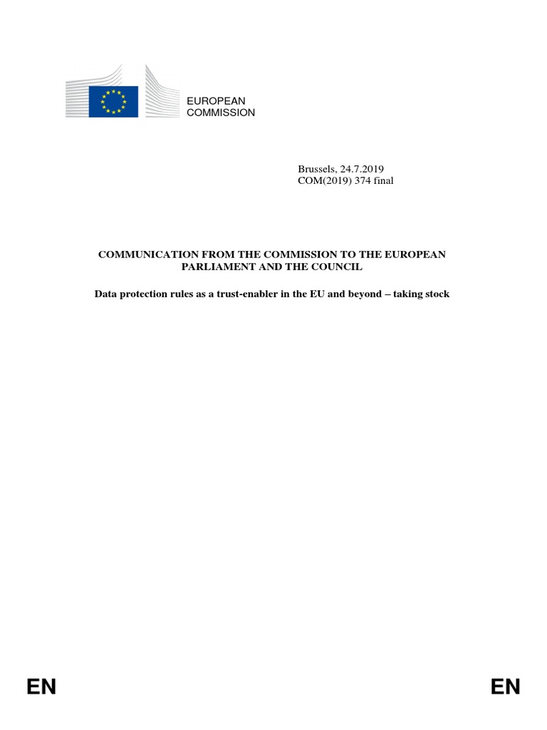 EN EN: European Commission | PDF | Information Privacy | European Union