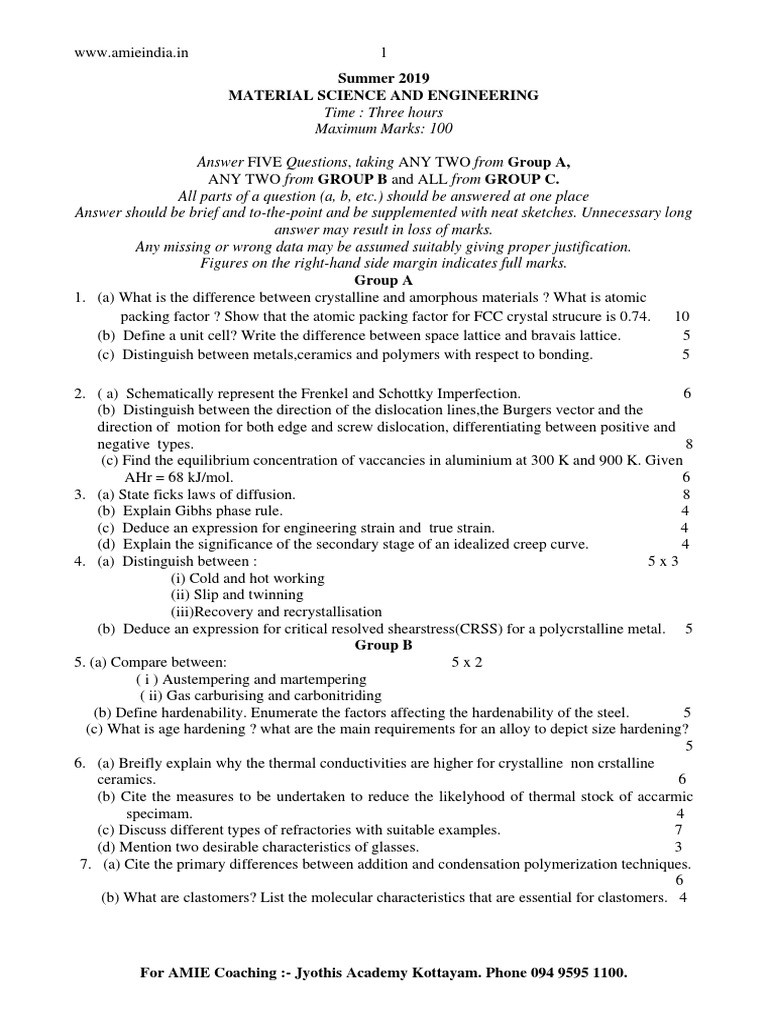 Materials Science | PDF | Deformation (Engineering) | Composite Material