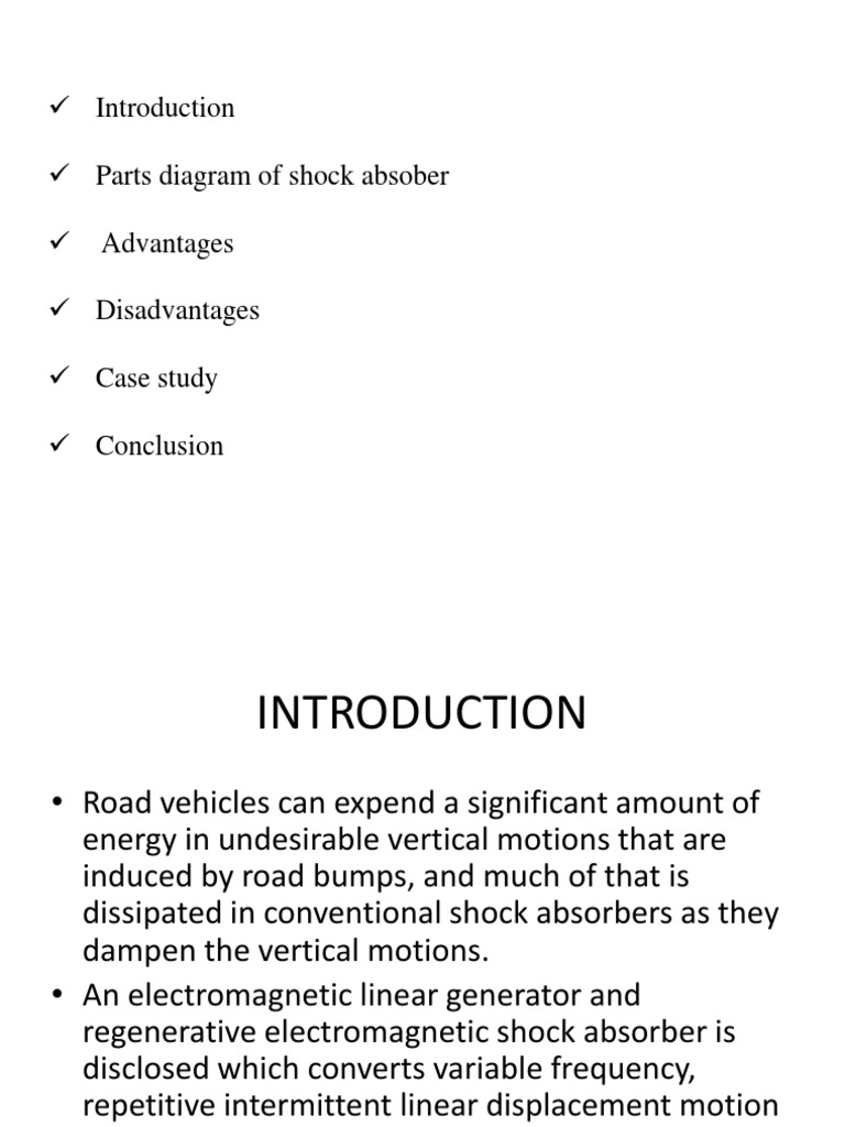 Introduction Parts Diagram of Shock Absober Advantages Disadvantages ...