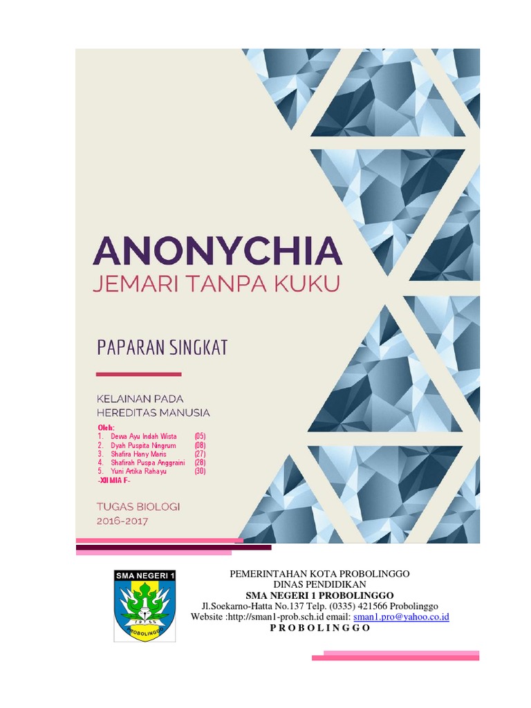 Anonychia - Kelompokku | PDF | Sains & Matematika