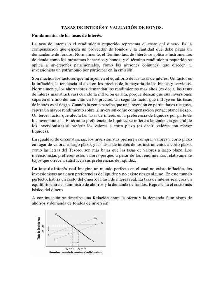 Tasas de Interés y Valuación de Bonos v2 | PDF | Inflación | Compartir (Finanzas)