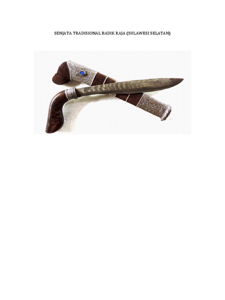 Senjata Tradisional Sulawesi | PDF