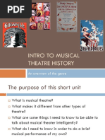 Musical Theatre History Overview | PDF | Musical Theatre | Broadway Theatre