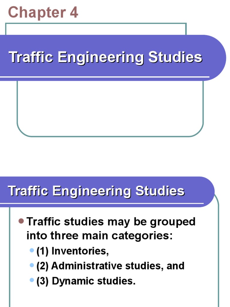 Traffic Engineering Studies | PDF | Parking | Traffic