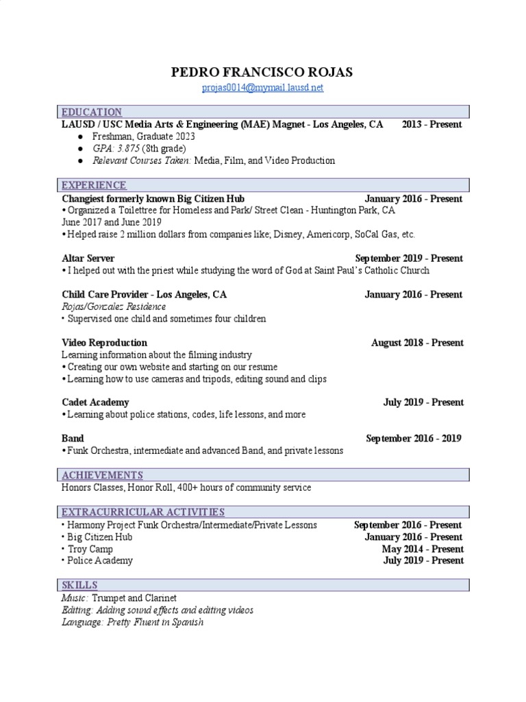 Resume 2019 | PDF