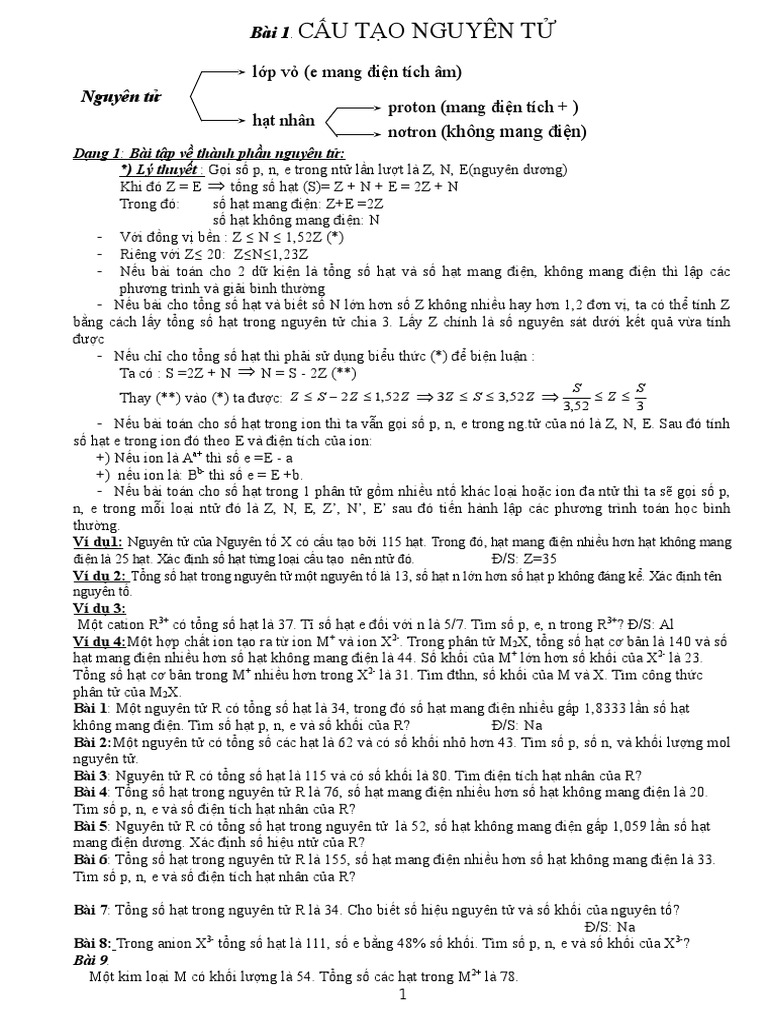 Chuyen de Cau Tao Nguyen Tu | PDF