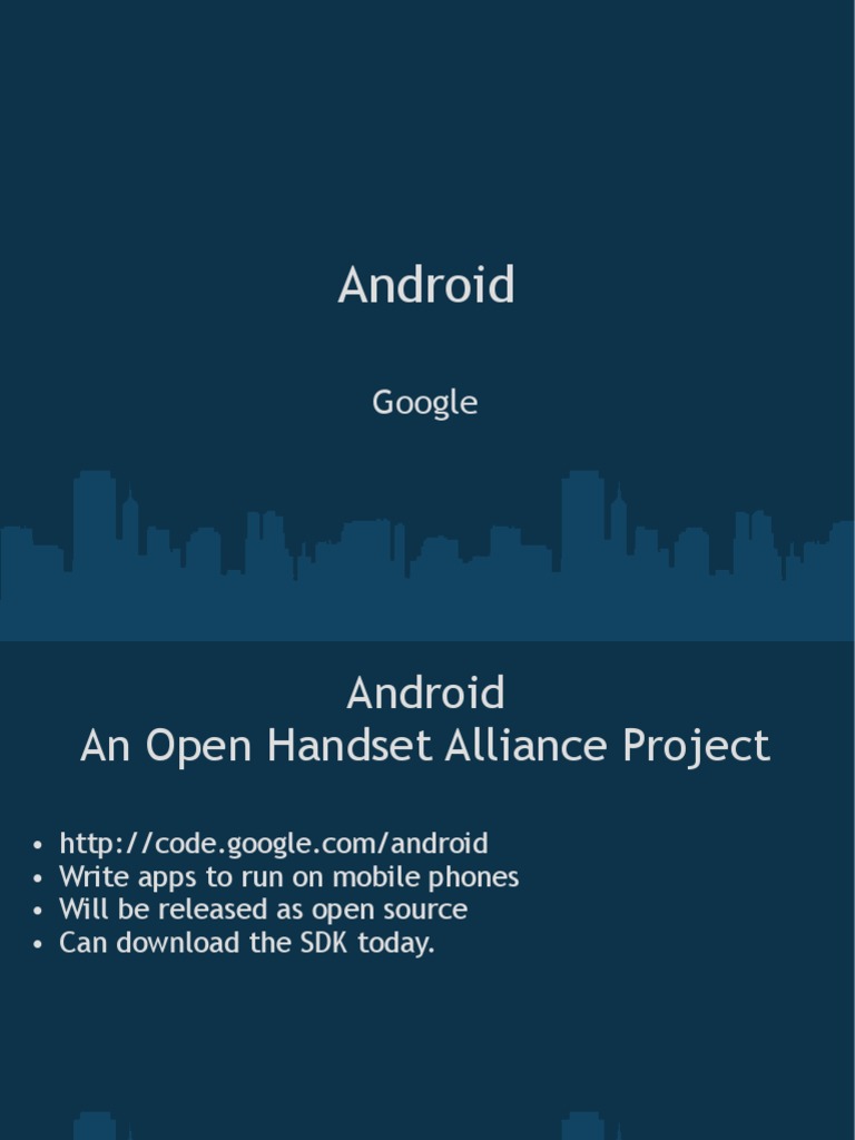 Unleashing Mobile Potential: An Introduction to the Android Open Source Mobile Platform | PDF ...
