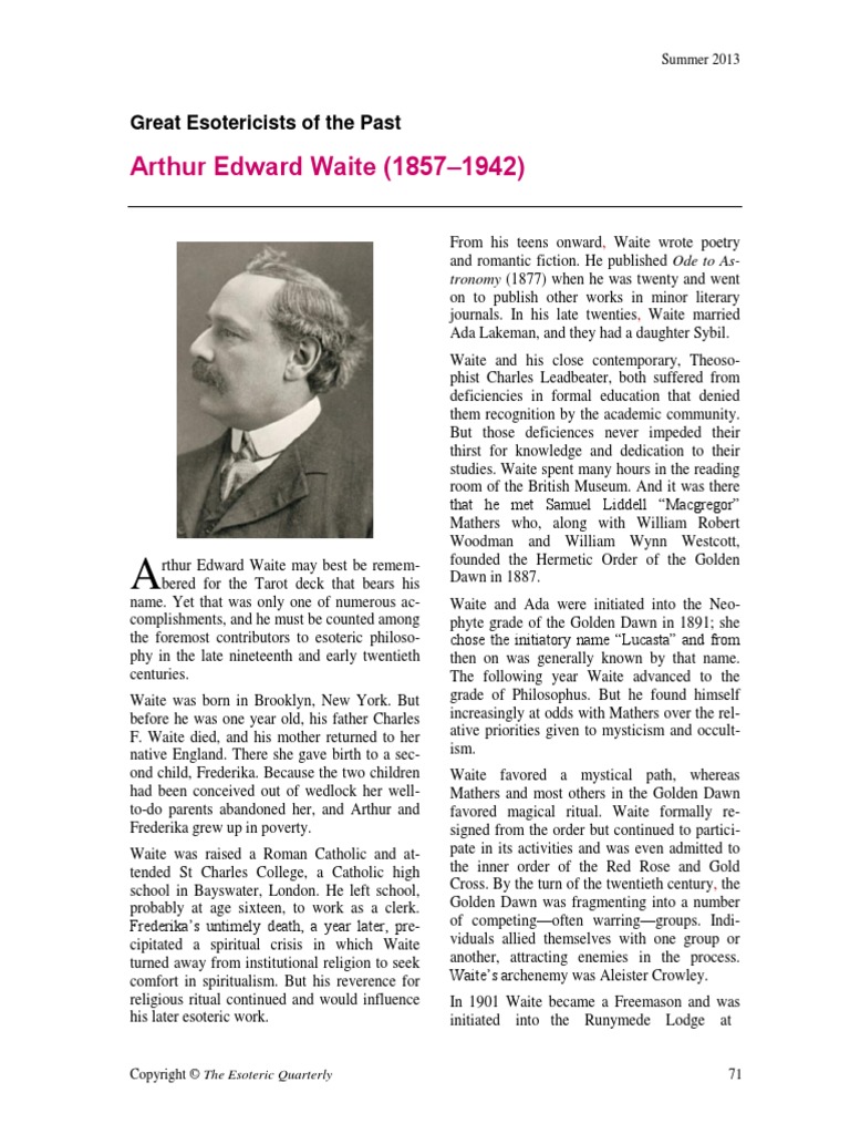 Arthur Waite - Biografia PDF | PDF | Resurrection Of Jesus | Easter