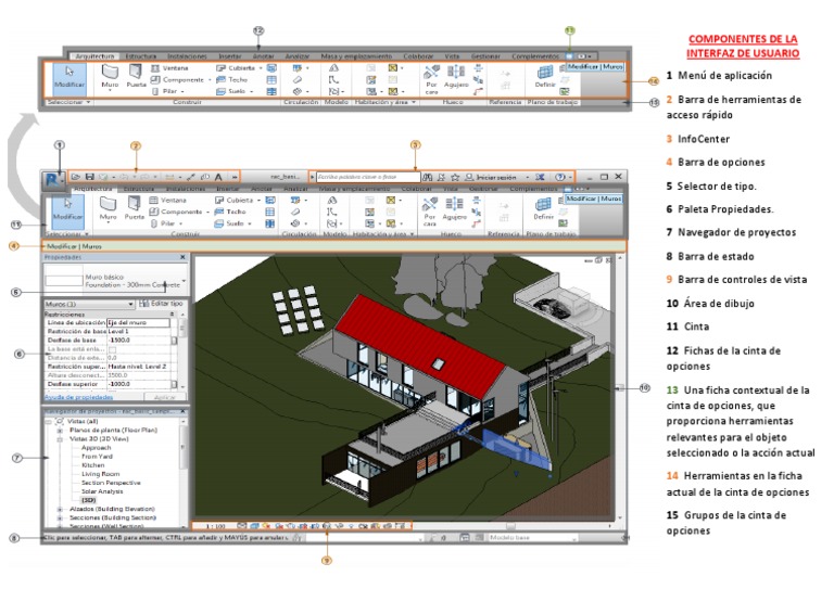 Componentes de La Interfaz de Usuario Revit | PDF