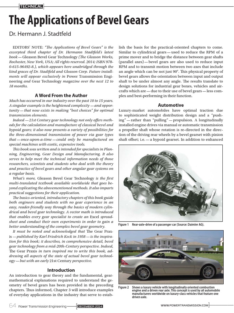 Bevel Gear Applications Explained | PDF | Axle | Transmission (Mechanics)