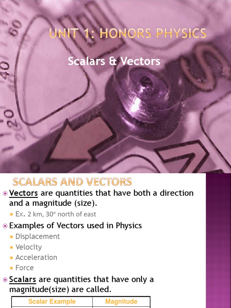 Scalars & Vectors | PDF | Euclidean Vector | Trigonometric Functions