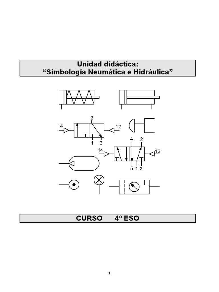 Simbologia Neumatica Electroneumatica Hidraulica | PDF | Neumática | Bomba