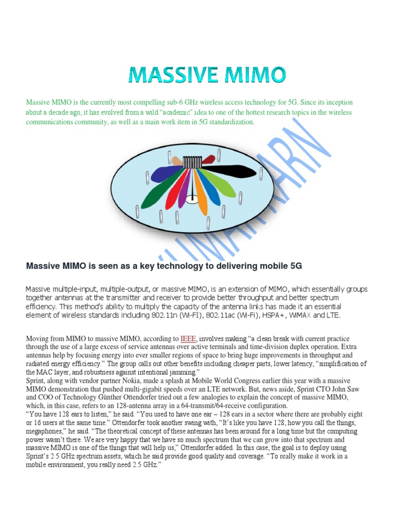 Massive MIMO Is Seen As A Key Technology To Delivering Mobile 5G | PDF ...