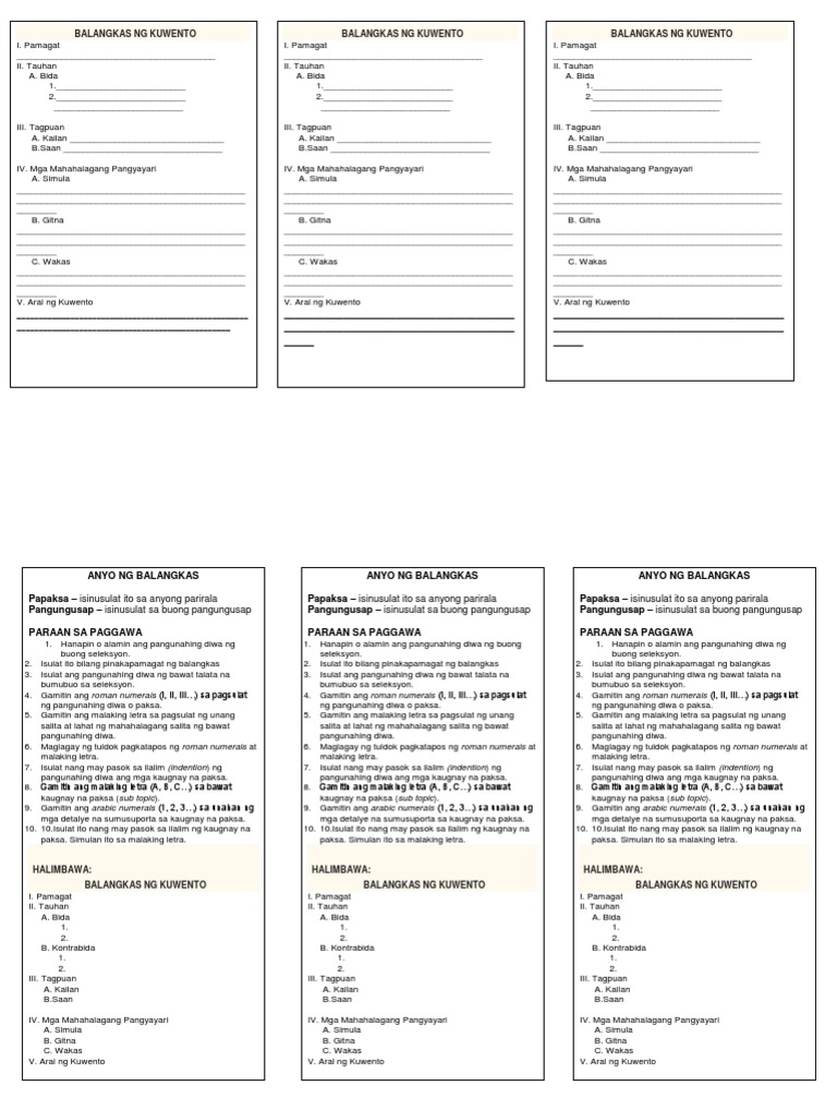 Anyo NG Balangkas | PDF