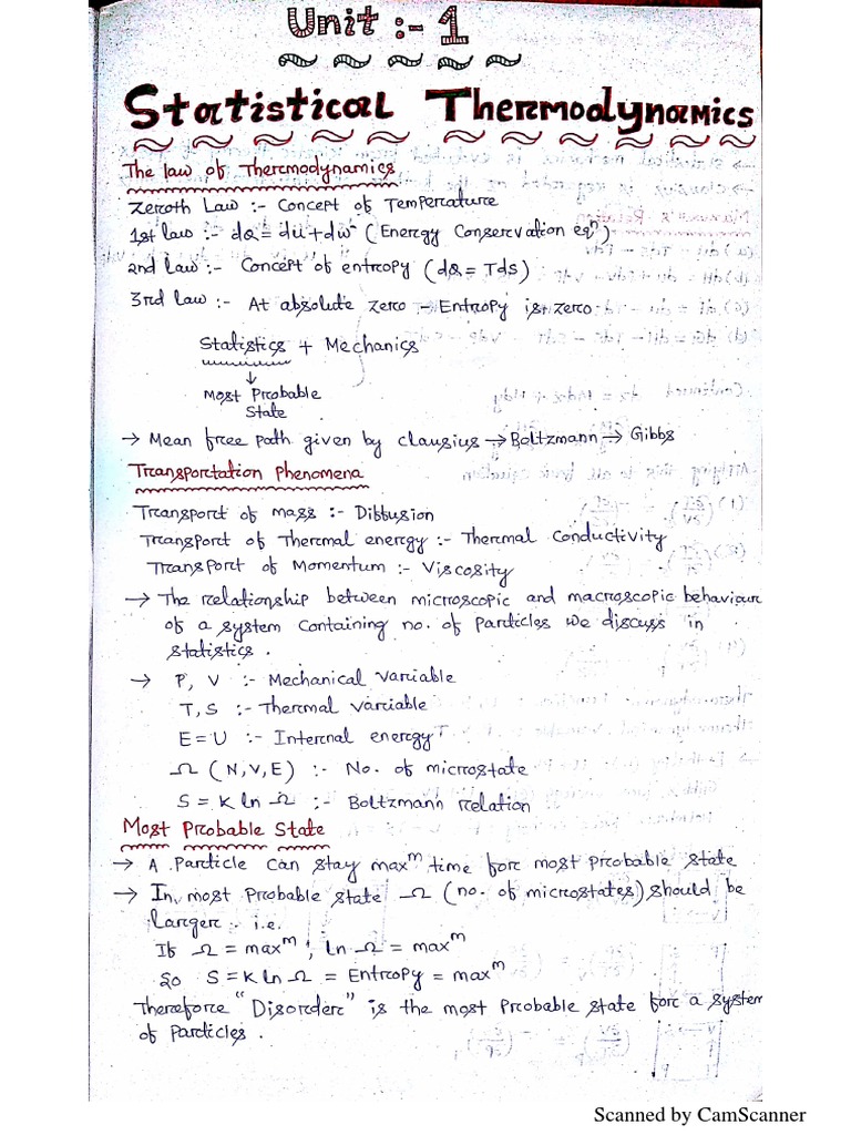 Statistical Mechanics | PDF