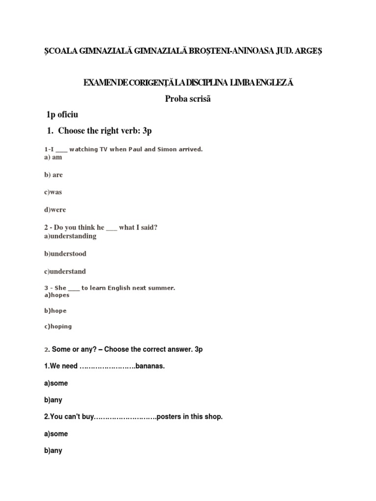 Corigenta Limba Engleza | PDF | Home & Garden