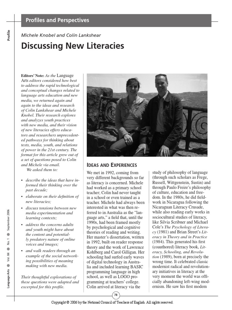Discussing New Literacies PDF | PDF | Internet | Literacy