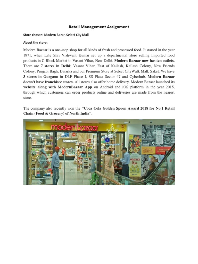 Retail Management Assignment | PDF | Retail | Grocery Store