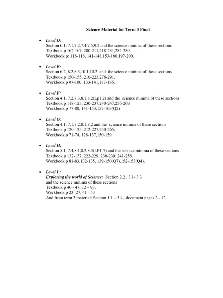 Science Material For Term 3 Final: Exploring The World of Science ...