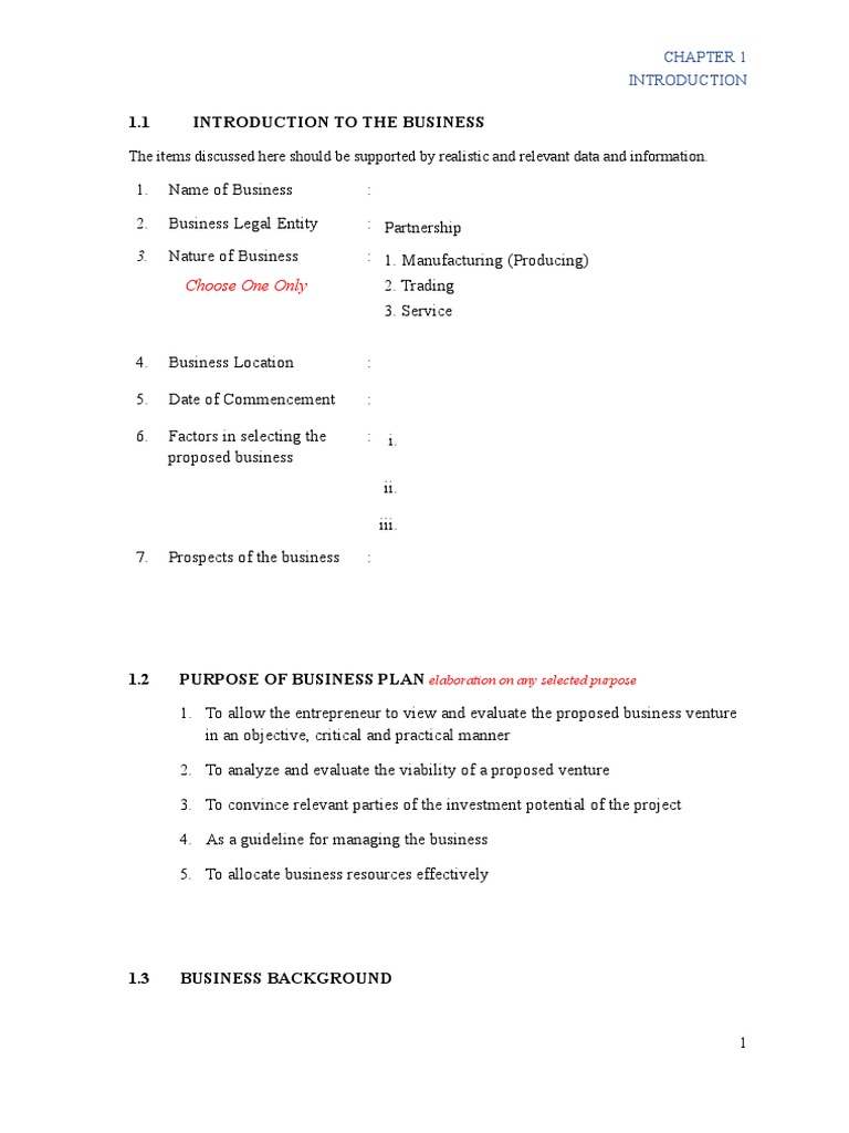 1.1 Introduction To The Business | PDF | Identity Document | Diploma