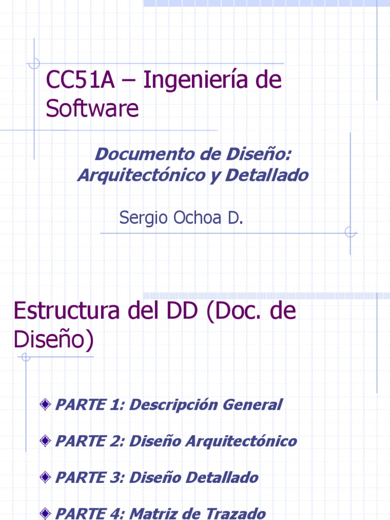 CC51A Clase10 Documento de Diseno | PDF | Servidor (Computación) | Software