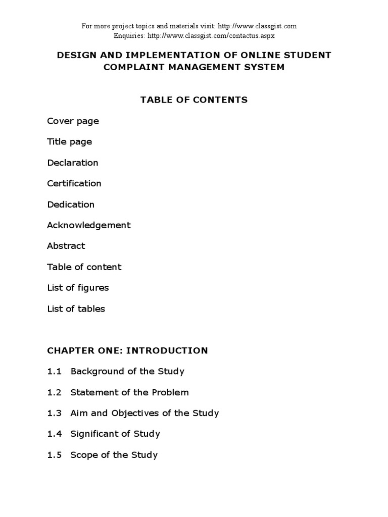 Design and Implementation of Online Student Complaint Management System ...