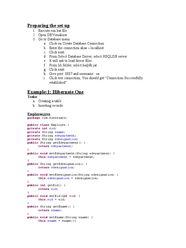 Preparing The Set-Up: Tasks | PDF | Data Model | Programming Paradigms