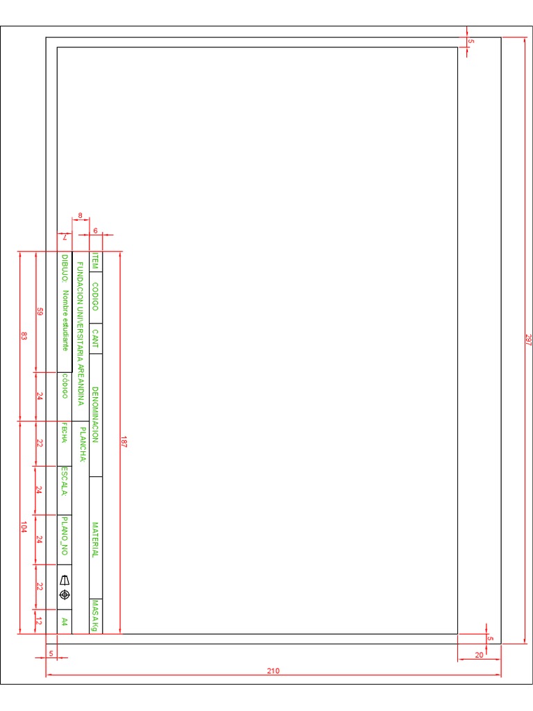Formato A4 Horizontal | PDF
