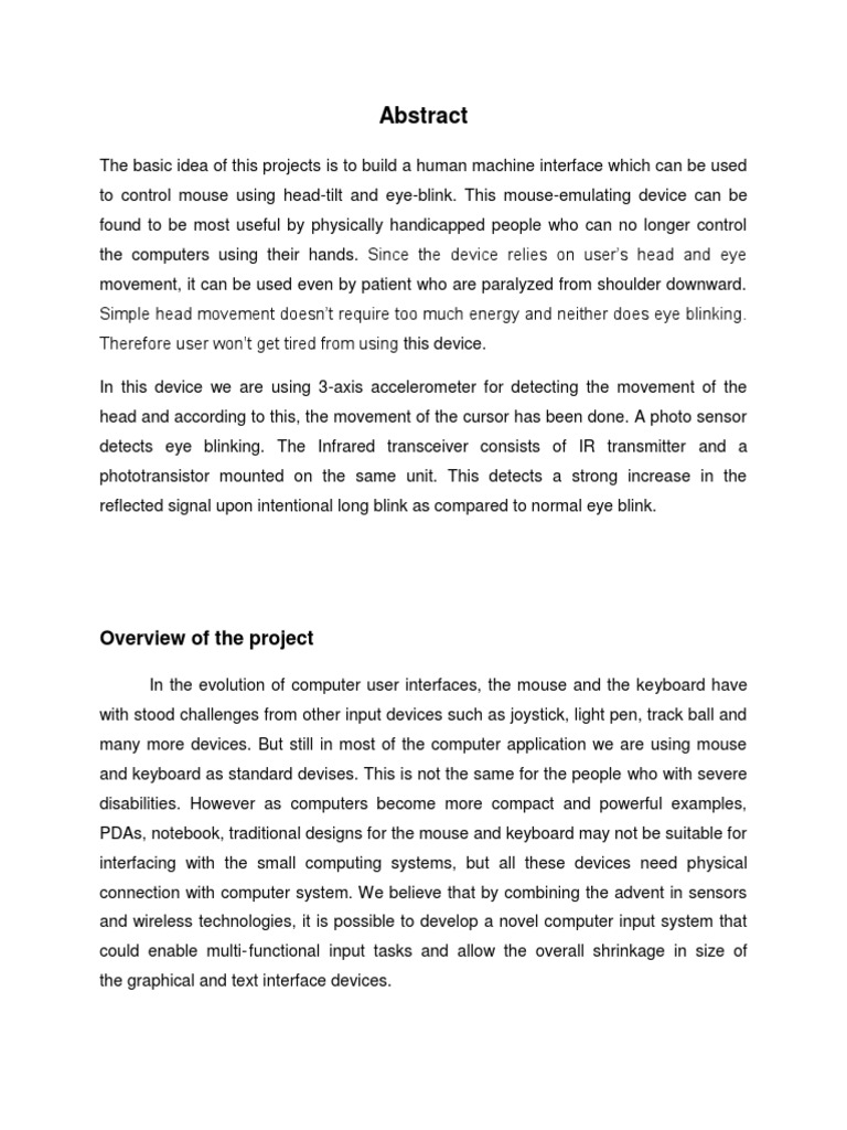 Overview of The Project | PDF | Accelerometer | Computer Keyboard