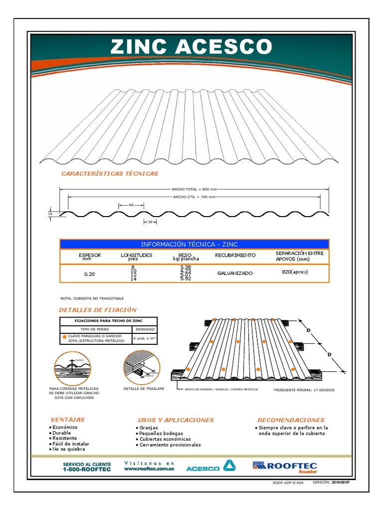 Teja de Zinc | PDF | Materiales | Naturaleza