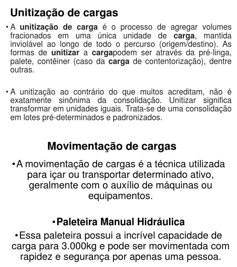 Unitização de Cargas | PDF