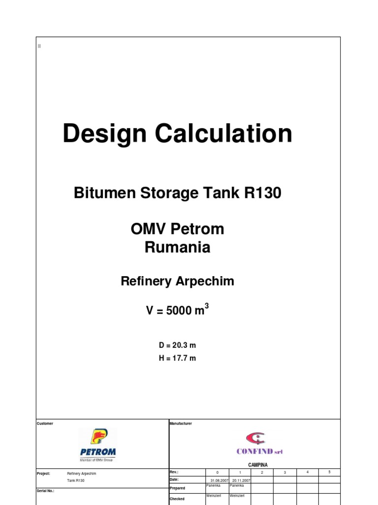 Example Tank Calculation PDF | PDF | Nature