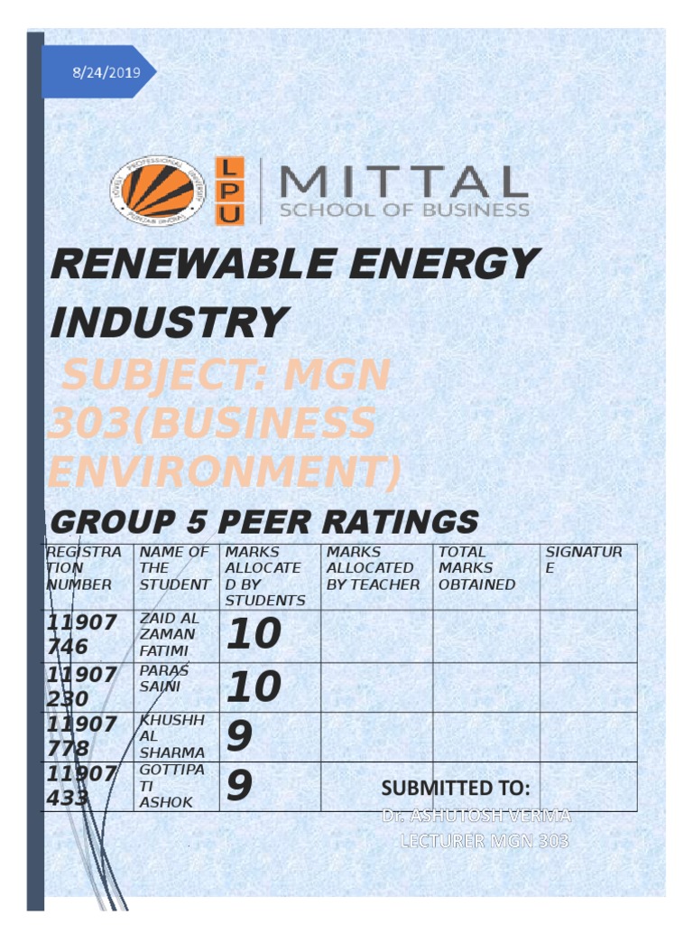 Renewable Energy Mgn303 | PDF | Renewable Energy | Solar Power