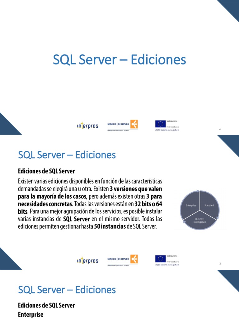 Ediciones de SQL Server: Comparativa | PDF | Informática