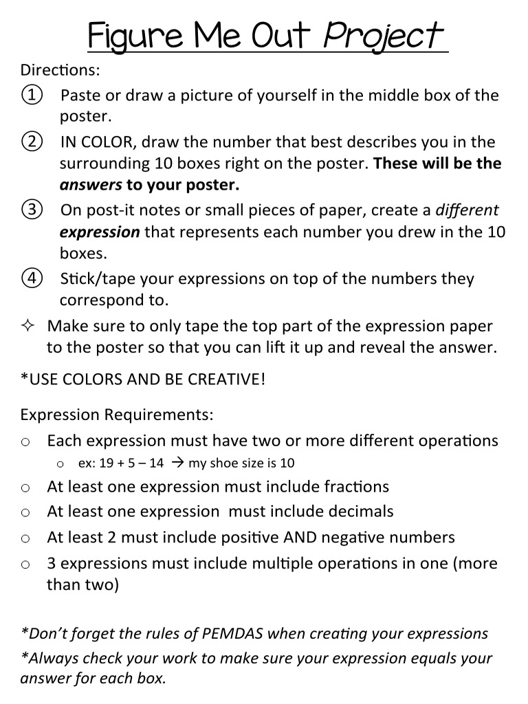 Pemdas Poster Project