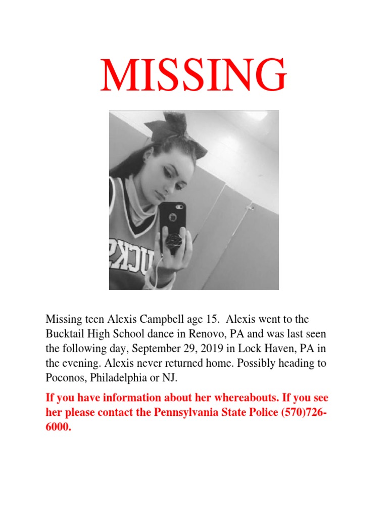 Missing Alexis Campbell | PDF