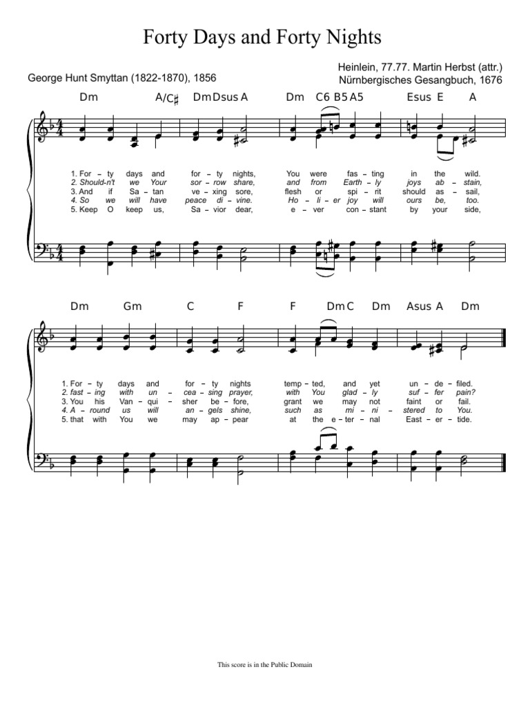 Forty Days and Forty Nights | PDF