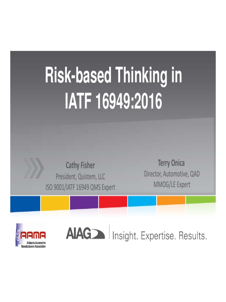 Risk Based Thinking in Iatf 16949 PDF | Risk Management | Iso 9000