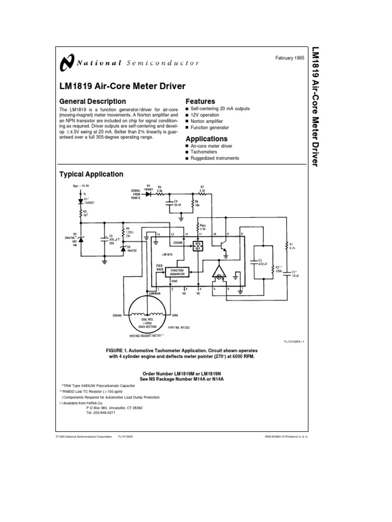 LM 1819 | PDF | Amplifier | Operational Amplifier
