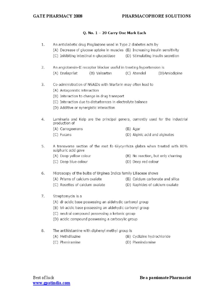 GATE Question Paper 2008 PDF | PDF