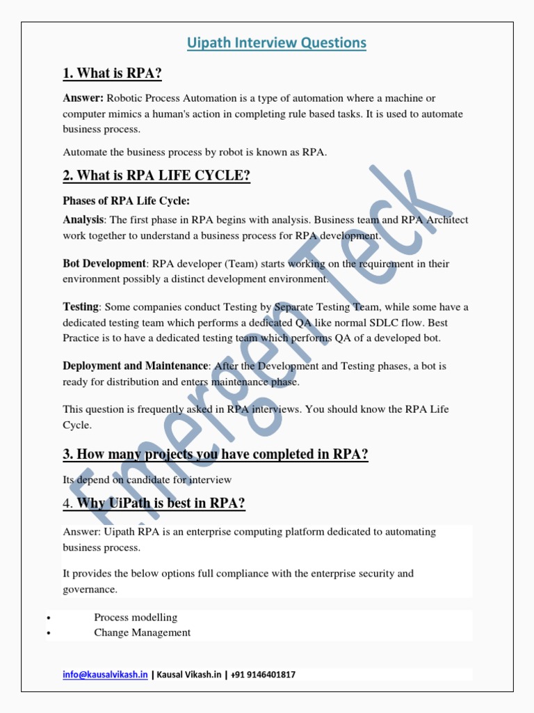 UiPath Q&A PDF | Download Free PDF | Parameter (Computer Programming) | Microsoft Excel