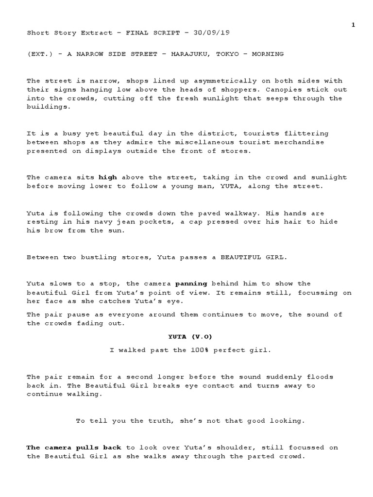 Short Story Script | PDF
