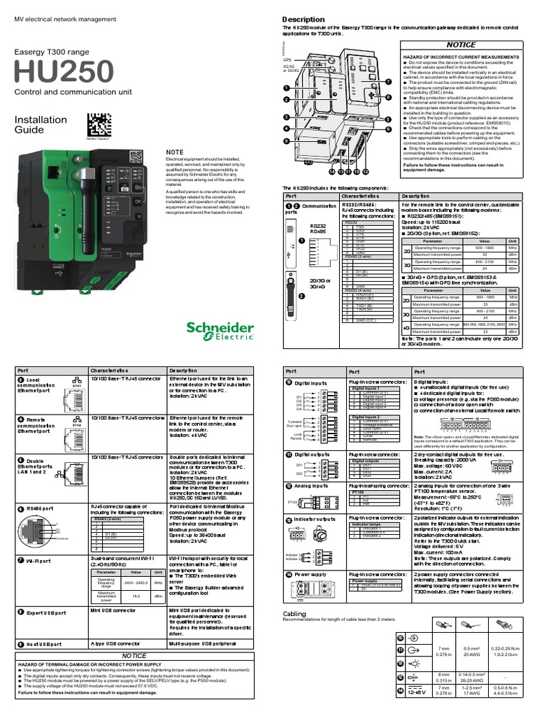 NHA77925-07 - HU250 Installation Guide | PDF | Power Supply | Usb