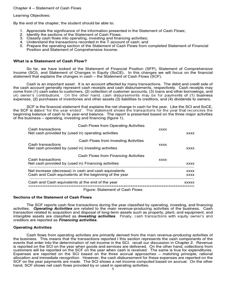 Statement of Cash Flows | PDF | Debits And Credits | Cash Flow Statement